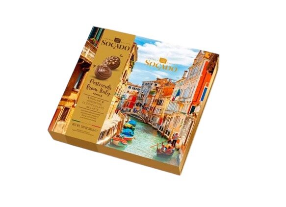 Конфеты SOCADO ассорти из мол. шок. "Венеция" /картон/ 200г