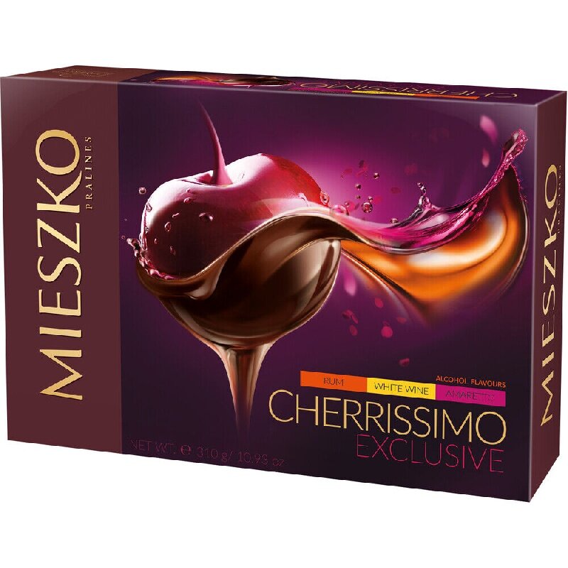 Конфеты MIESZKO CHERRISSIMO EXCLUSIVE с виш. в алк. 285г