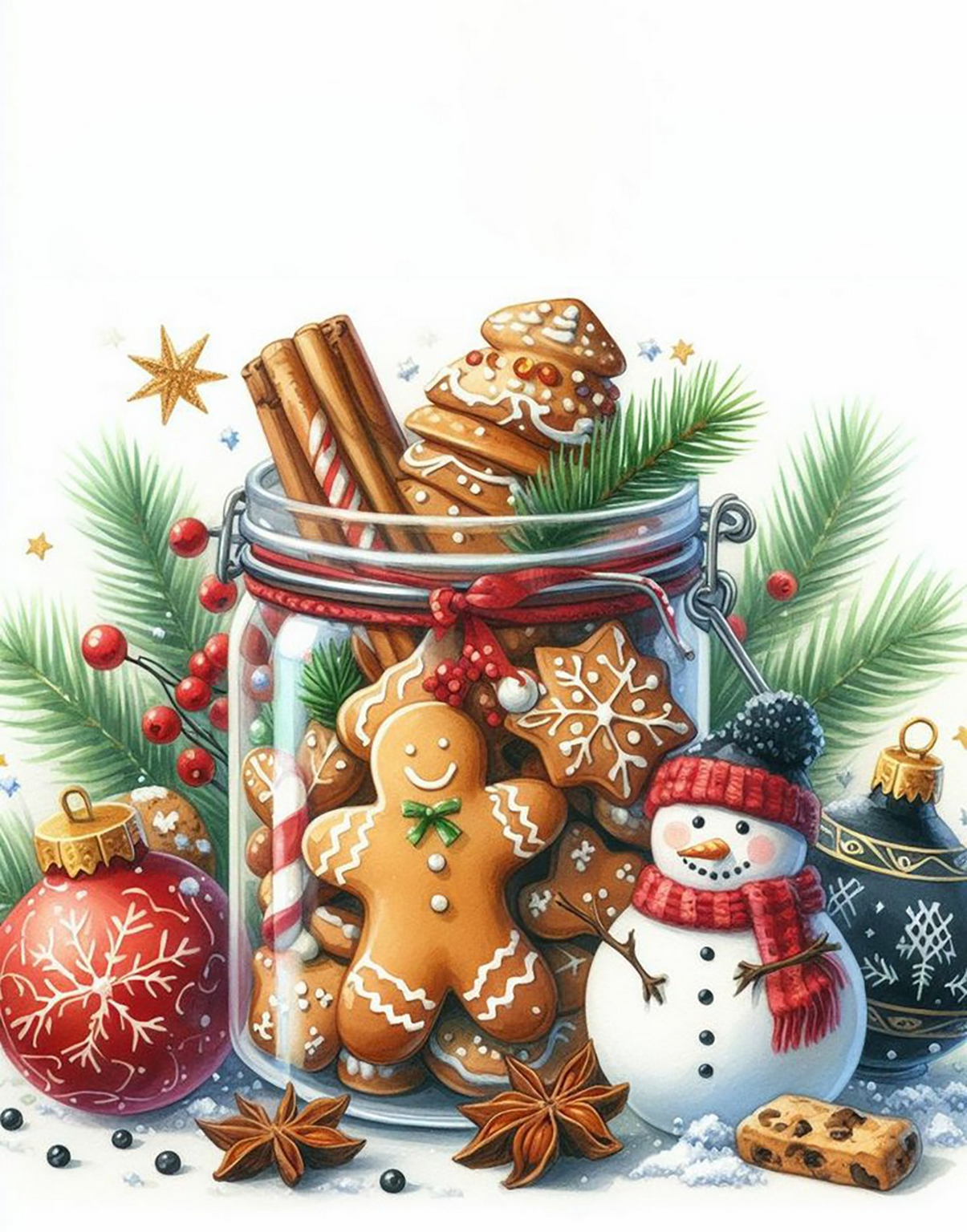 Картина по номерам "Имбирное печенье", хлопковый холст на подрамнике 40х50 см, акрил, 000 Art Hobby Home