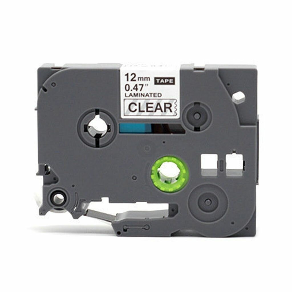 Сменная лента для изготовления этикеток, ламинированная, 12 мм/0,47 дюйма, цветная с прозрачными надписями