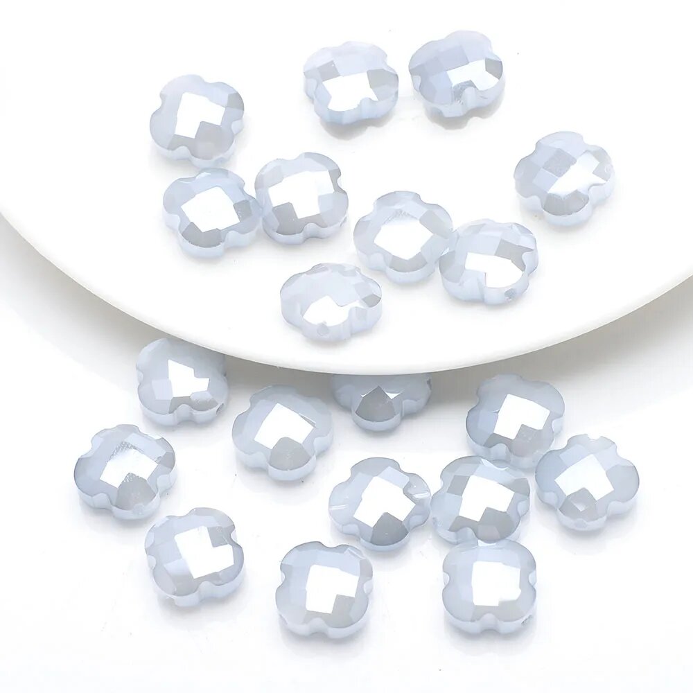 Бусины подвески кресты ЗHUBI красные стеклянные 12мм 30шт