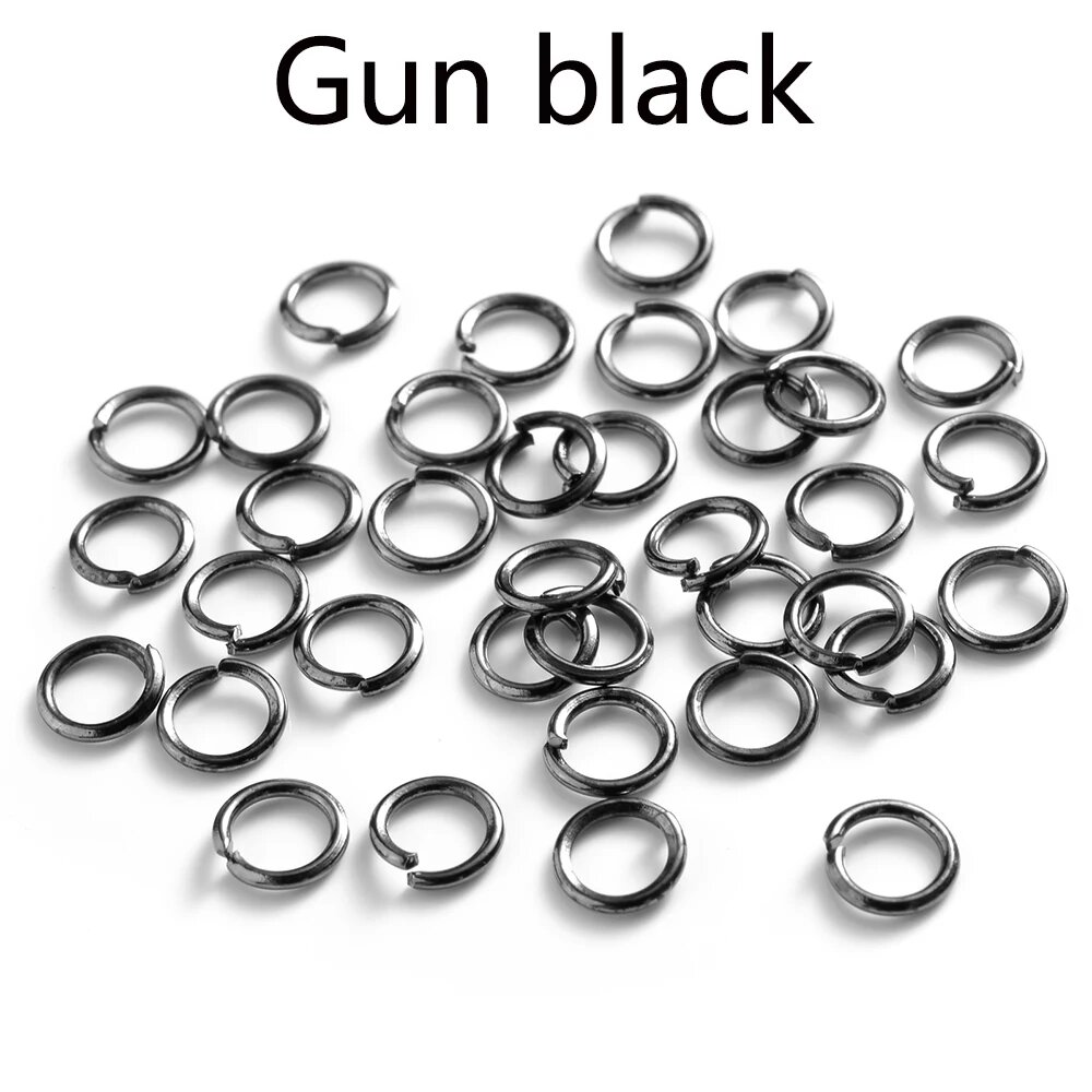 Соединительные кольца черные Gun black, 5 мм, 200 шт.
