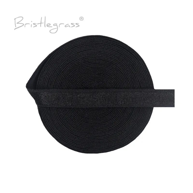 BRISTLEGRASS Резинки для бюстгальтера 10 м Черный, 10 Yards, Black