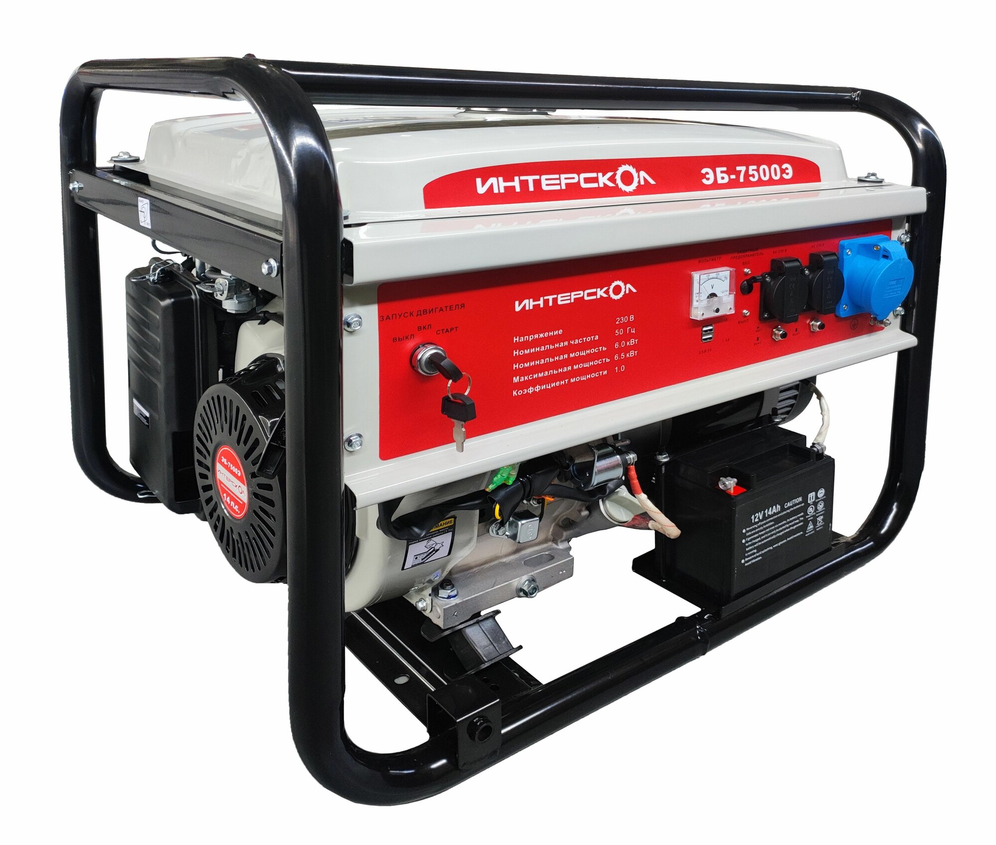 Бензогенератор Интерскол ЭБ-7500Э