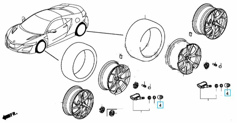 Гайка, клапан TPMS (Оригинал)