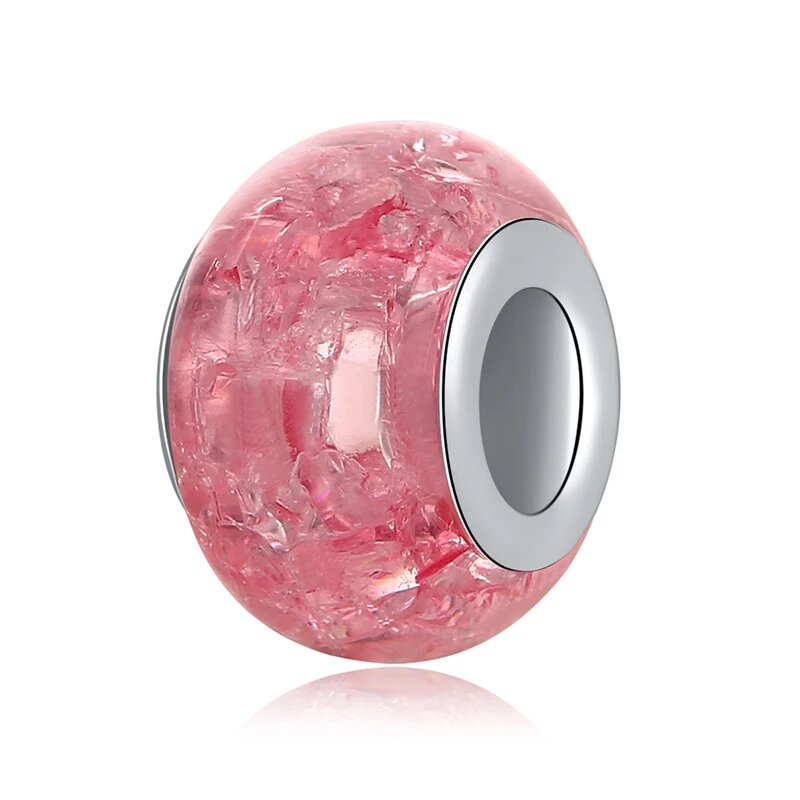 Бусина из муранского стекла розового цвета, Color: 2