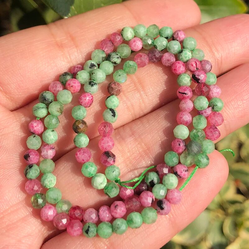 Бусины из натурального камня TTUIJI: сапфир, рубин, морганит, 2-4 мм Изумрудный, 2mm 175pcs, Rubys Emerals