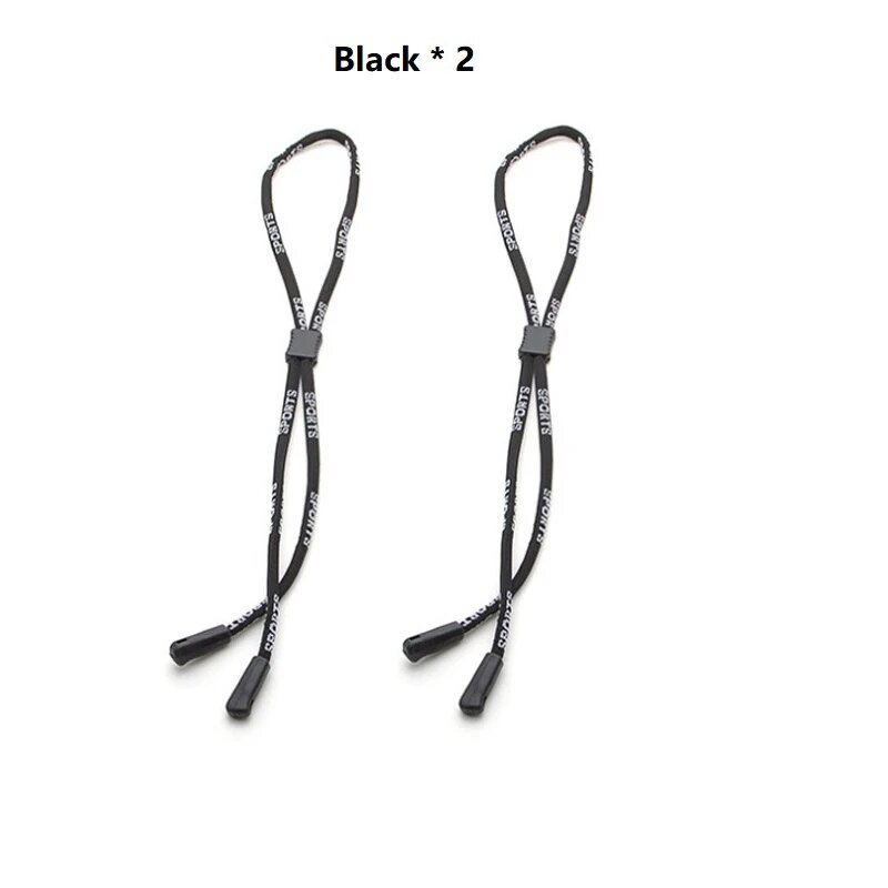 2 шт./лот, плавающая цепочка для солнцезащитных очков, спортивный шнур для очков, Черный, Black x2