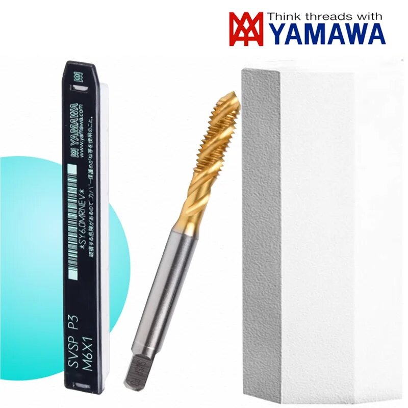Японский YAMAWA HSSE спиральный метчик для резьбы M1-M14 M2X0.4, TIN-SP