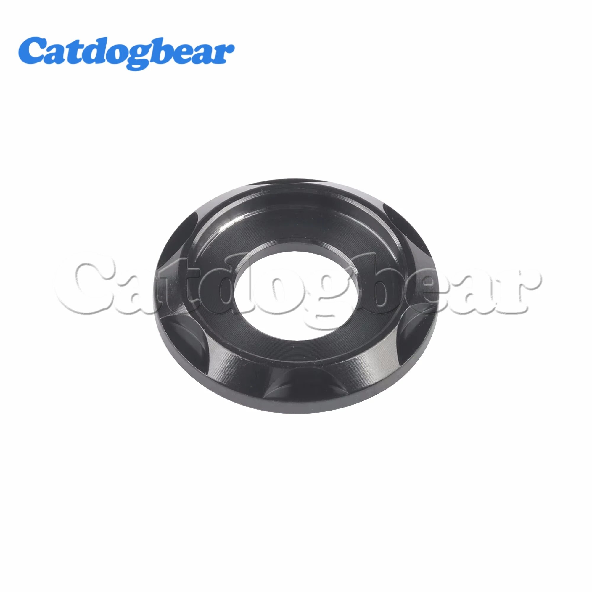 Титановая шайба M6 черного цвета Catdogbear