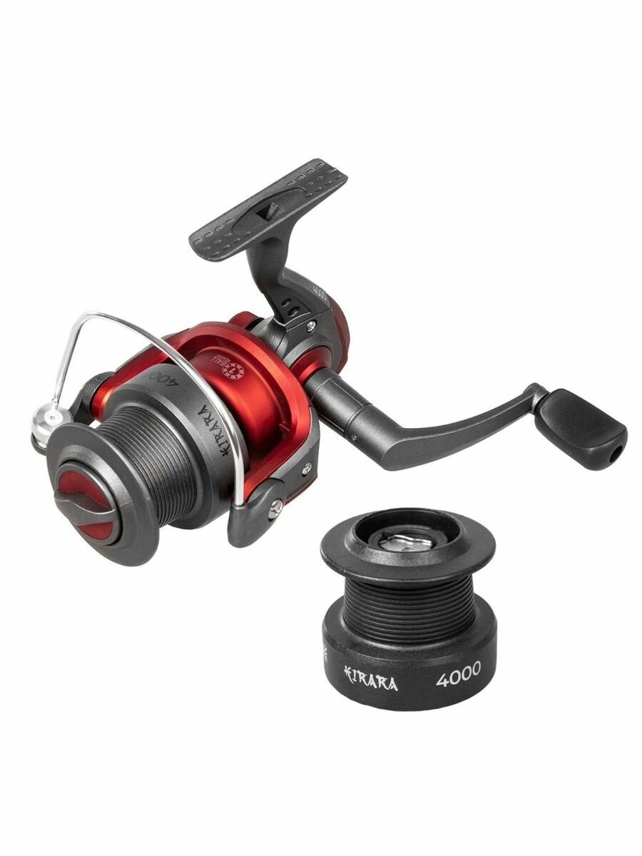 Катушка безынерционная Helios KIRARA (HS-FBT-K4000F-S) фидер 4000F 1 подшипник + запасная шпуля