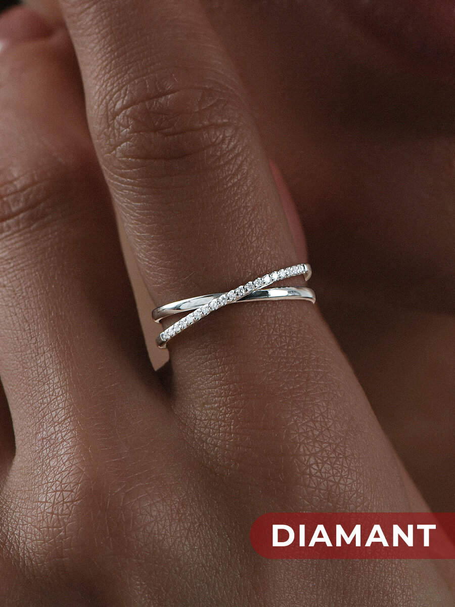 Кольцо, красное золото, 585 проба, бриллиант