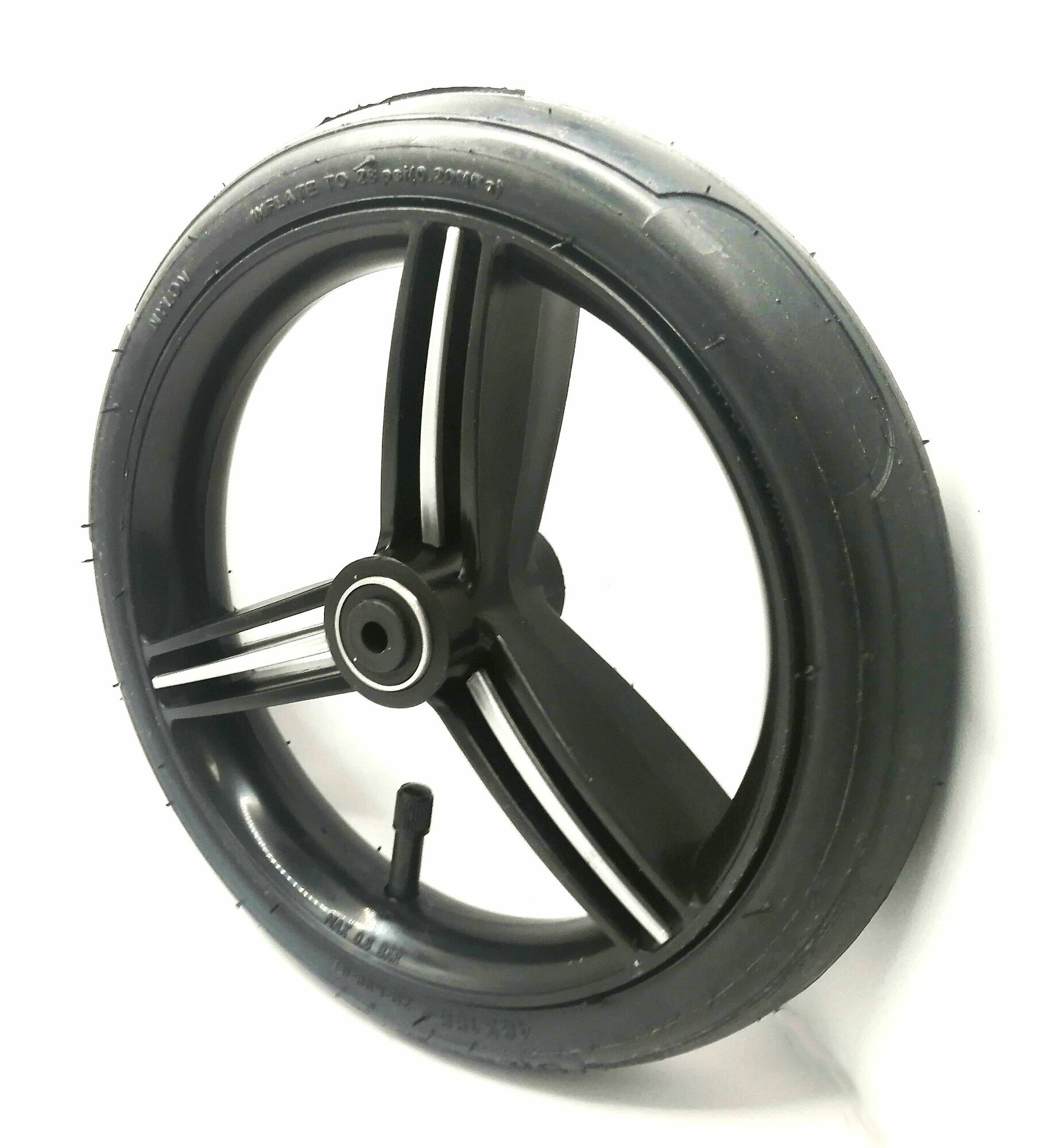 Колесо 10 дюймов надувное № 147 для детской коляски (низкопрофильное (48х188), под ось 8 мм.