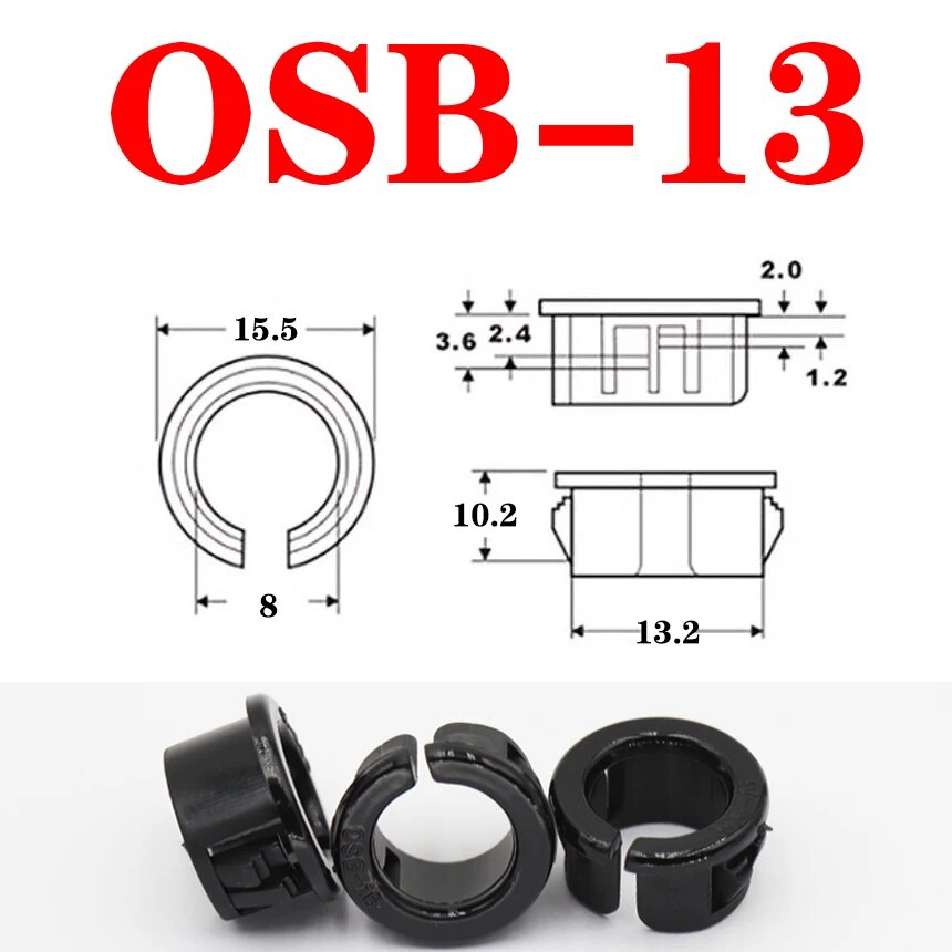 Кабельный ввод OSB-13, черный, 60шт
