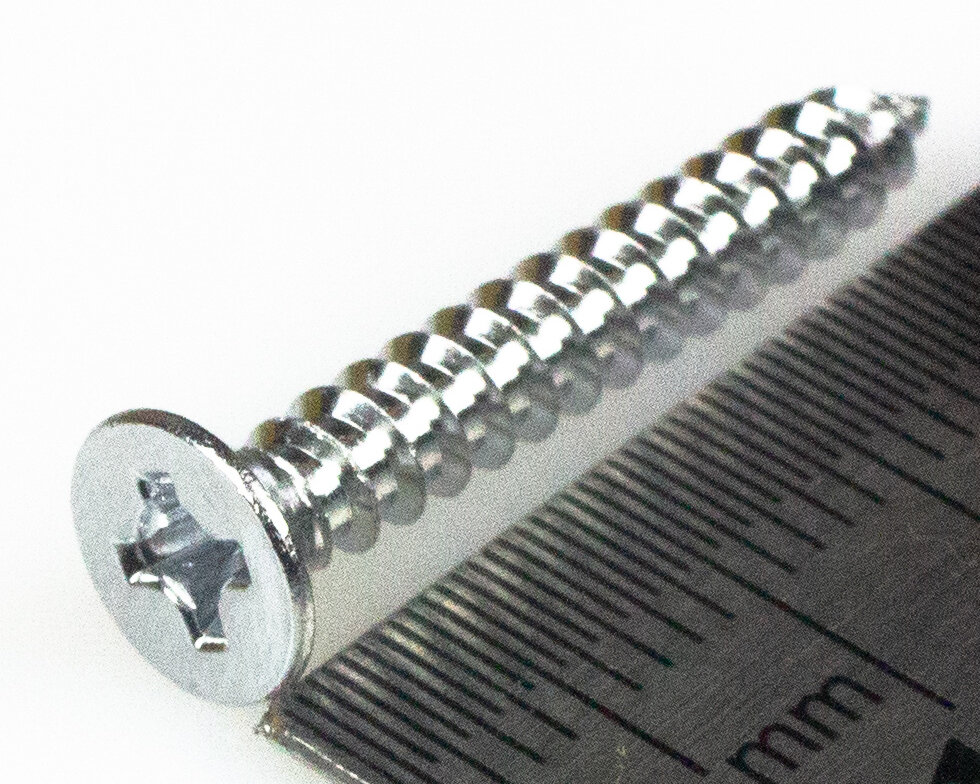 Саморез для ремнедержателей и басовых бриджей HOSCO TS-05C (3.5 х 25 мм), хром