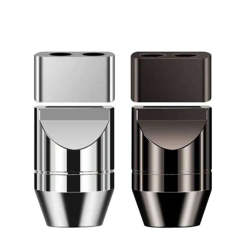 Разветвитель для наушников Hifi из алюминия 6.8мм-3.4мм Silver 1 set