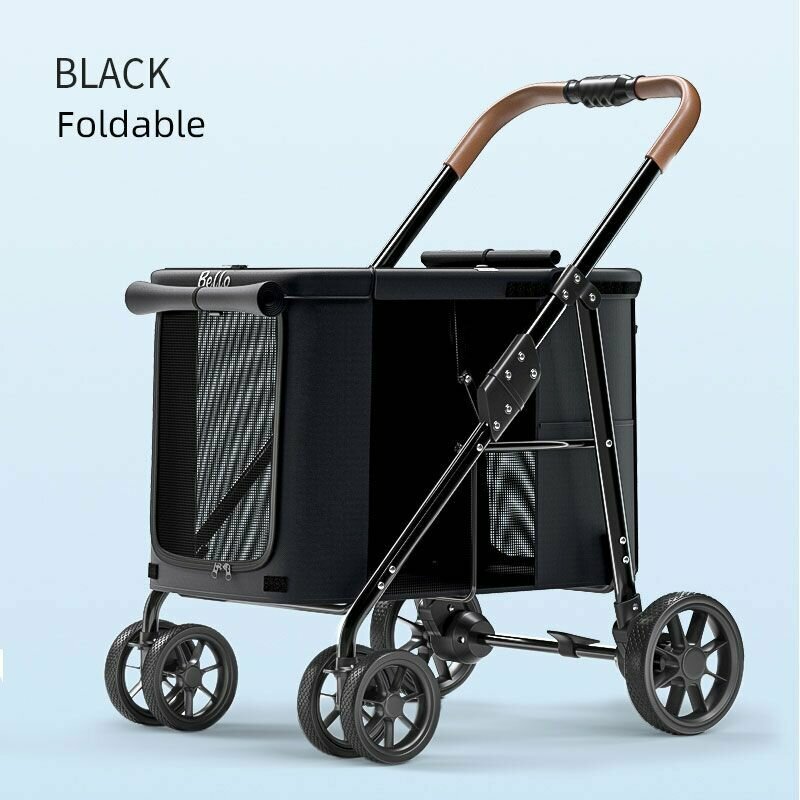 BELLO Большая коляска для кошек и собак, переднее колесо карданного колеса, складное, максимальная грузоподъемность 30 кг.