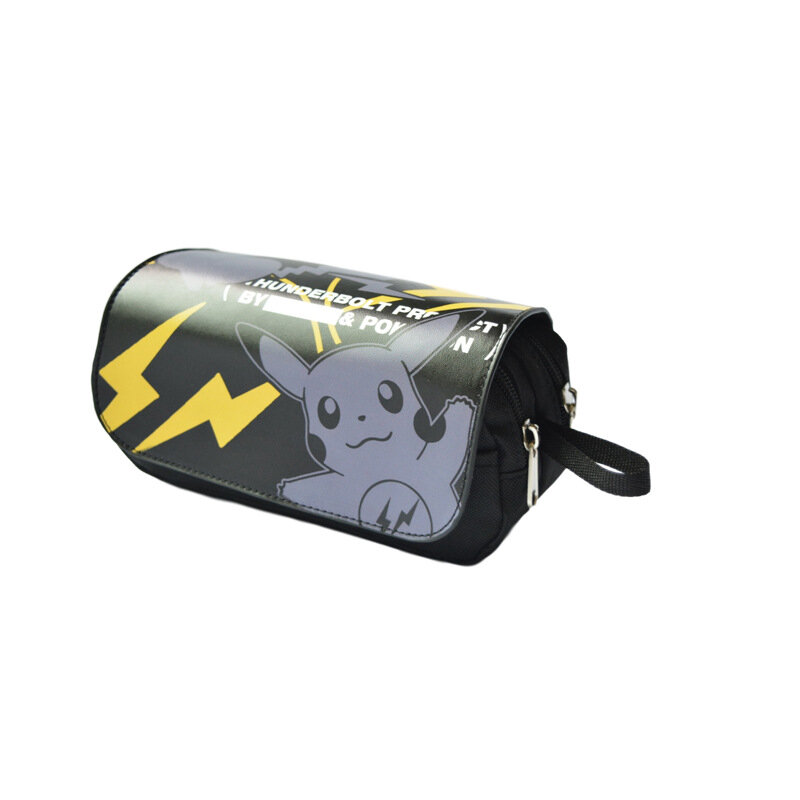 Пенал "Пикачу", аниме, на молнии, трехслойный, для начальной и средней школы