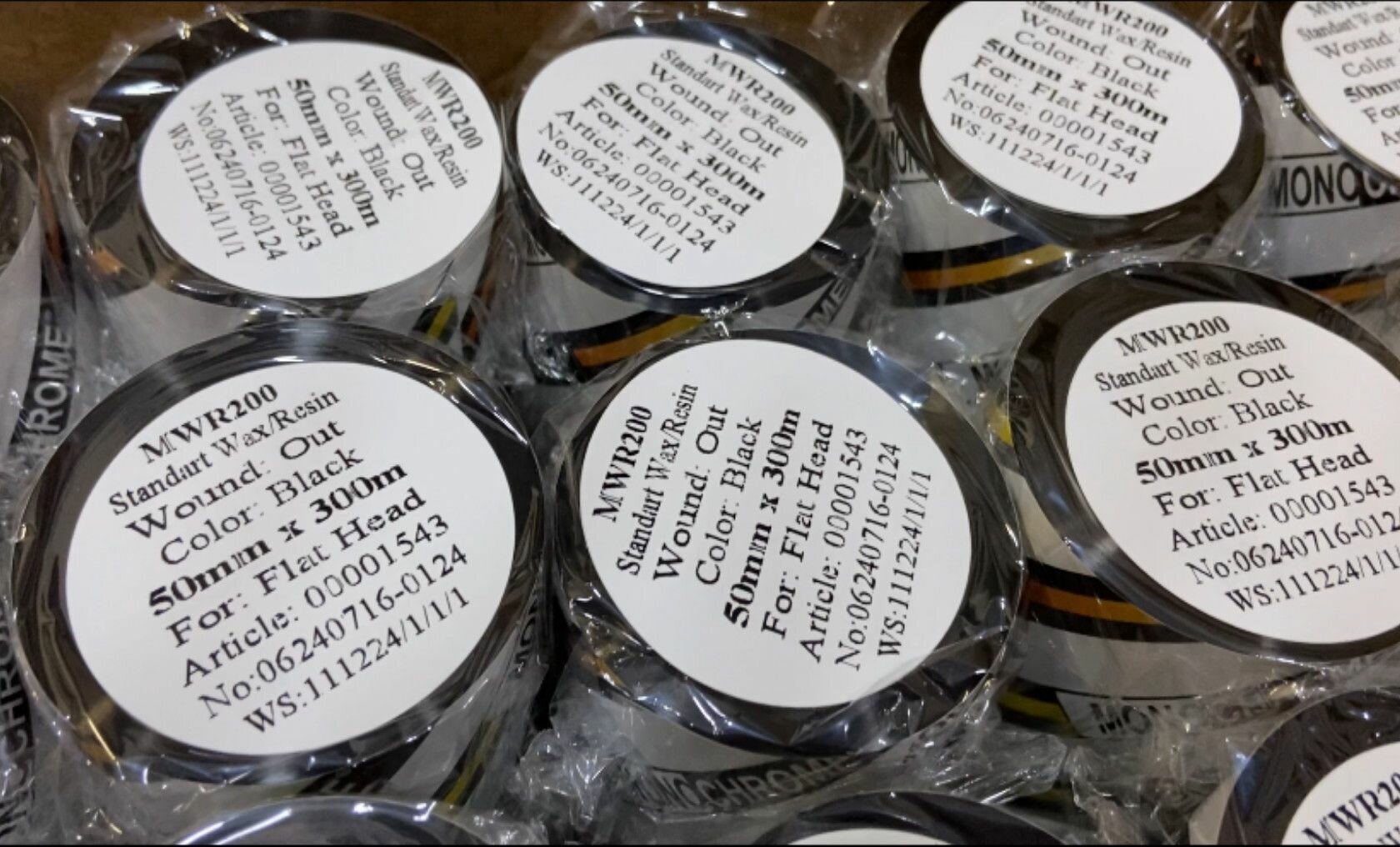 Красящая лента риббон W/R 50х300 (out x 0.5)/ 20 штук в комплекте