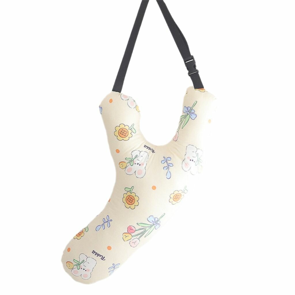 Детская дорожная подушка для шеи, удобная поддержка автомобиля, мягкий полиэстер, регулируемый ремень безопасности