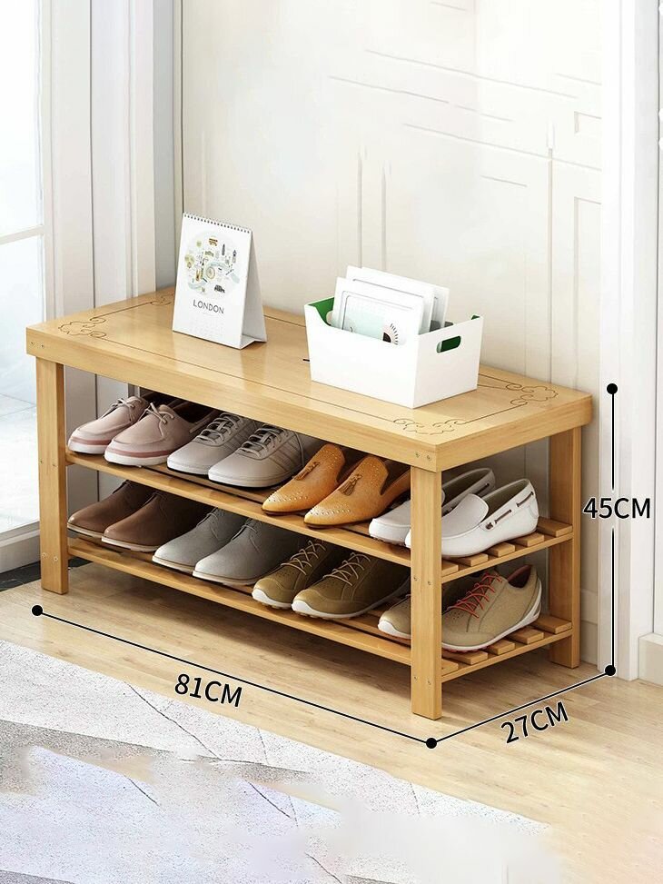 Простая современная деревянная обувная полка 3/4/5 уровней, вместительный шкаф для обуви, защита от пыли и влаги