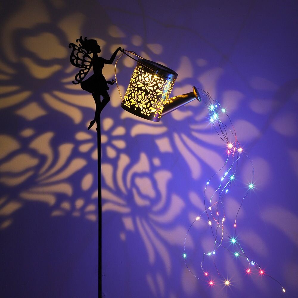 Уличный фонарь, ландшафтный, на солнечных батареях, светодиодный, чёрный