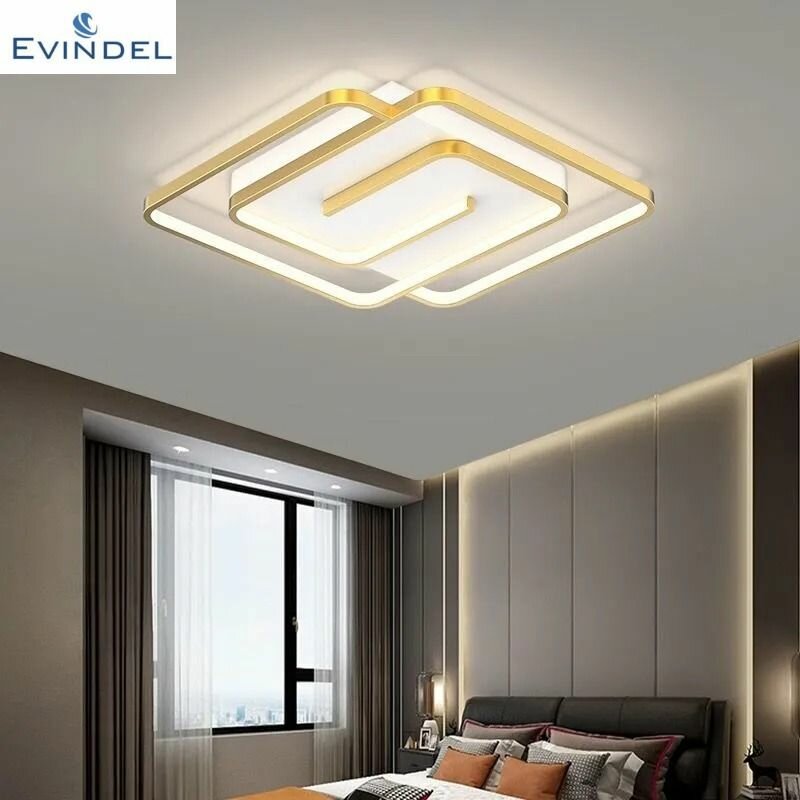 Потолочный светильник EVINDEL, LED, мощность 50Вт, 1 лампочка, пульт ДУ, IP16