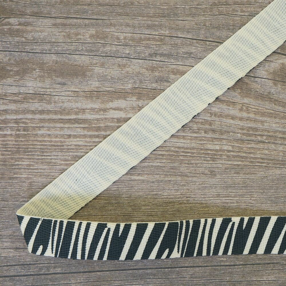 Лента хлопковая HEMLINE "Bowtique", Зебра, 5 м, на картонной катушке