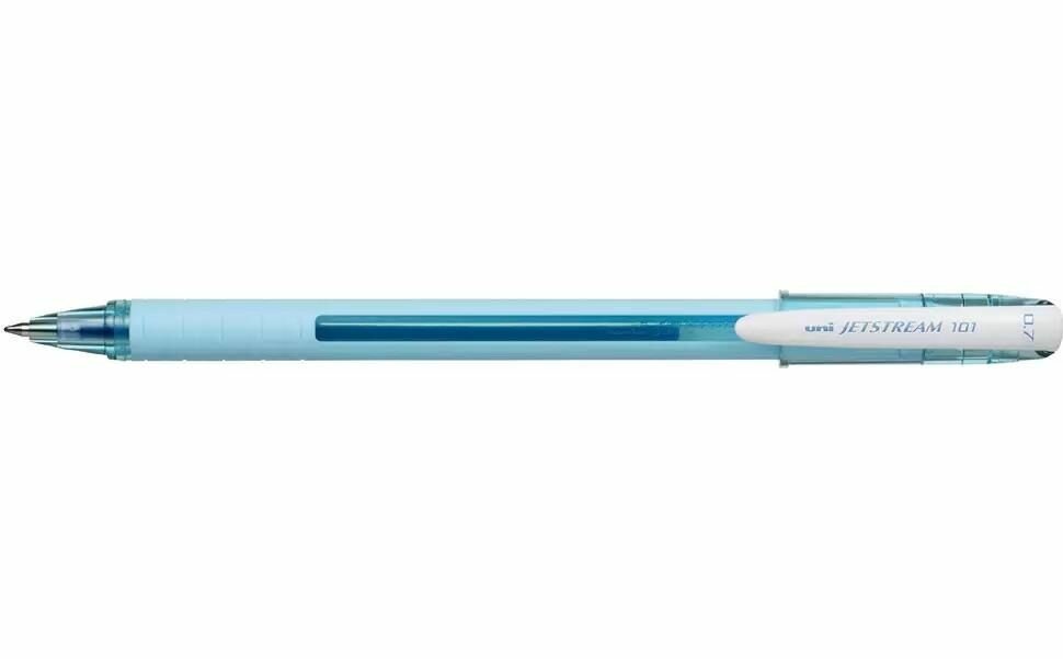 Ручка шариковая Uni Mitsubishi Pencil "Jetstream 101" синяя 0. 7мм голубой корпус (138587)