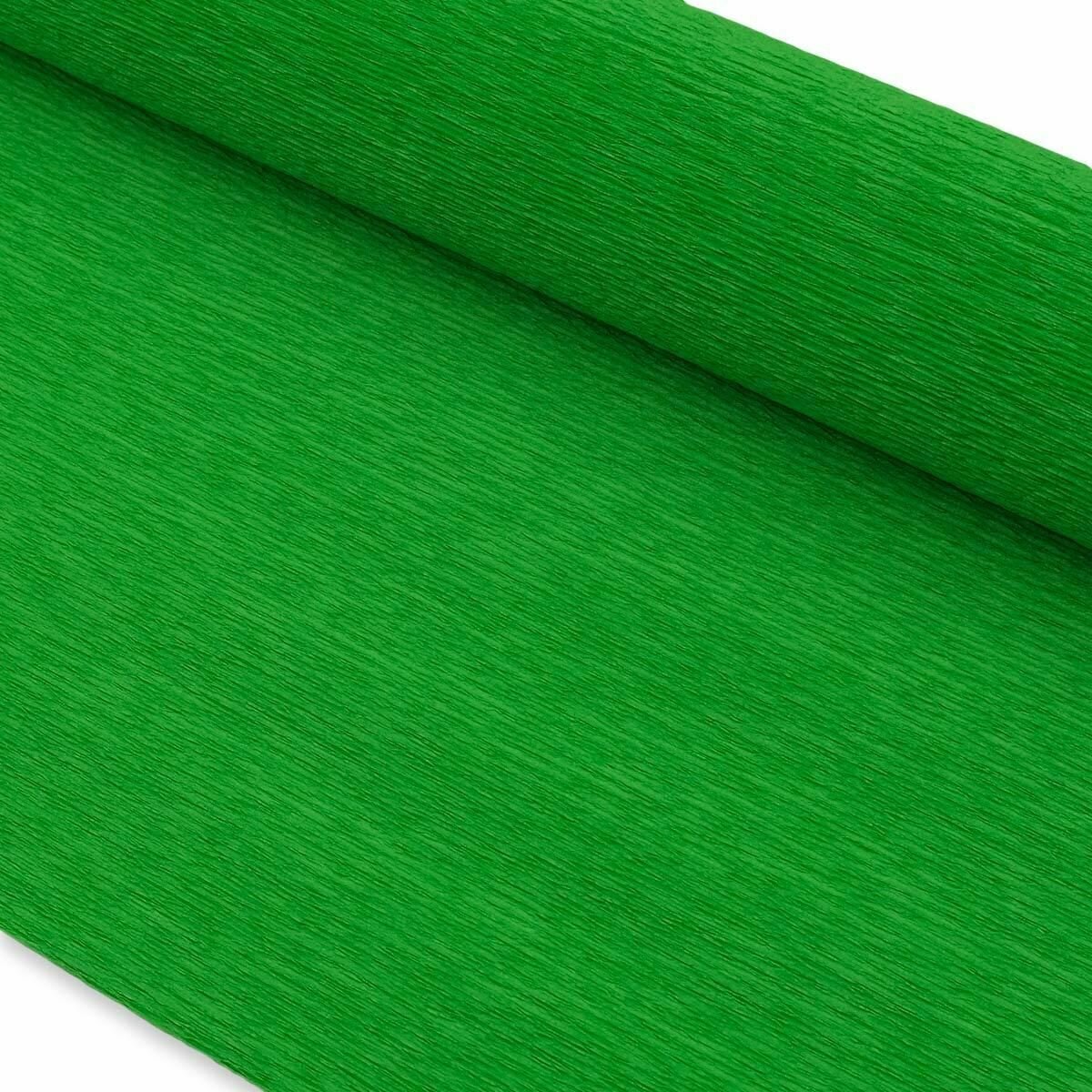 Бумага гофрированная Cartotecnica Rossi простая, 50 см х 2,5 м, 180 гр, зеленая , 1 шт (87500340)