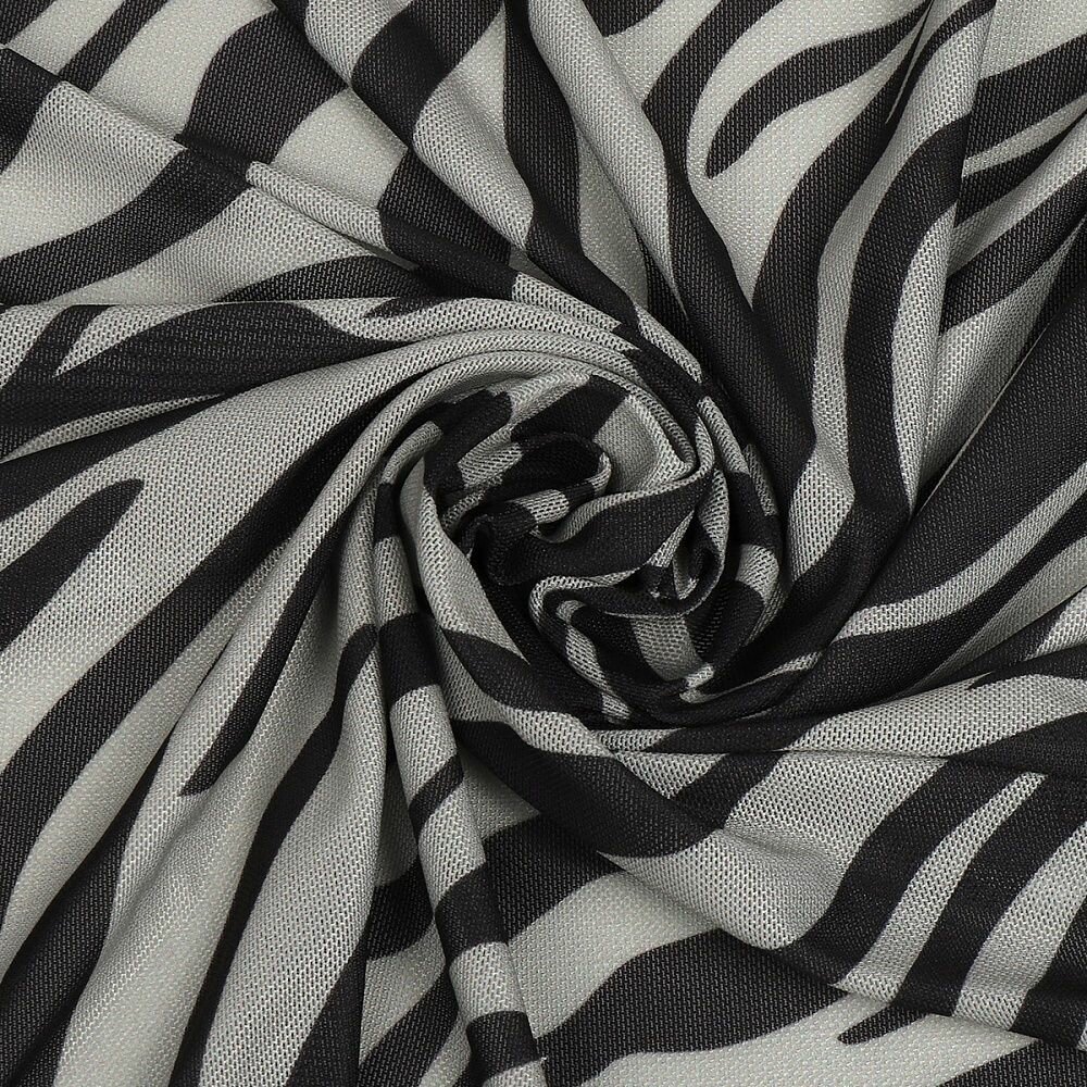 Сетка эластичная IDEAL 120 г/м2, принт Зебра, ширина 150 см, цвет 4 св. бежевый упаковка 3 м