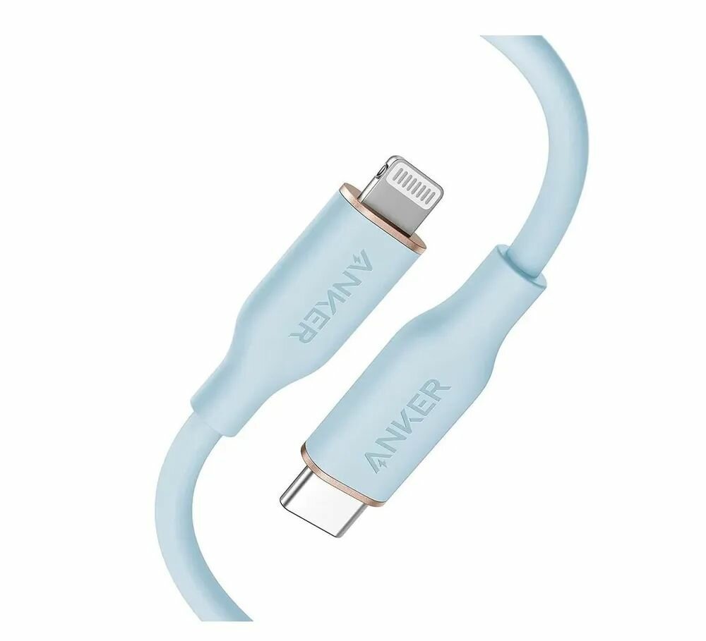 Кабель Anker 641 PowerLine III USB-C to Lightning Cable 0.9m (Flow, Silicone) - Blue