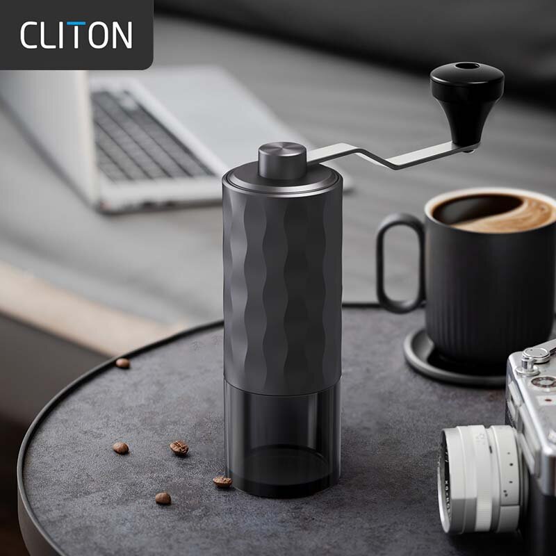 CLITON Hand-Crank Coffee Grinder, Portable Manual Coffee Grinder, Automatic Grinding Machine