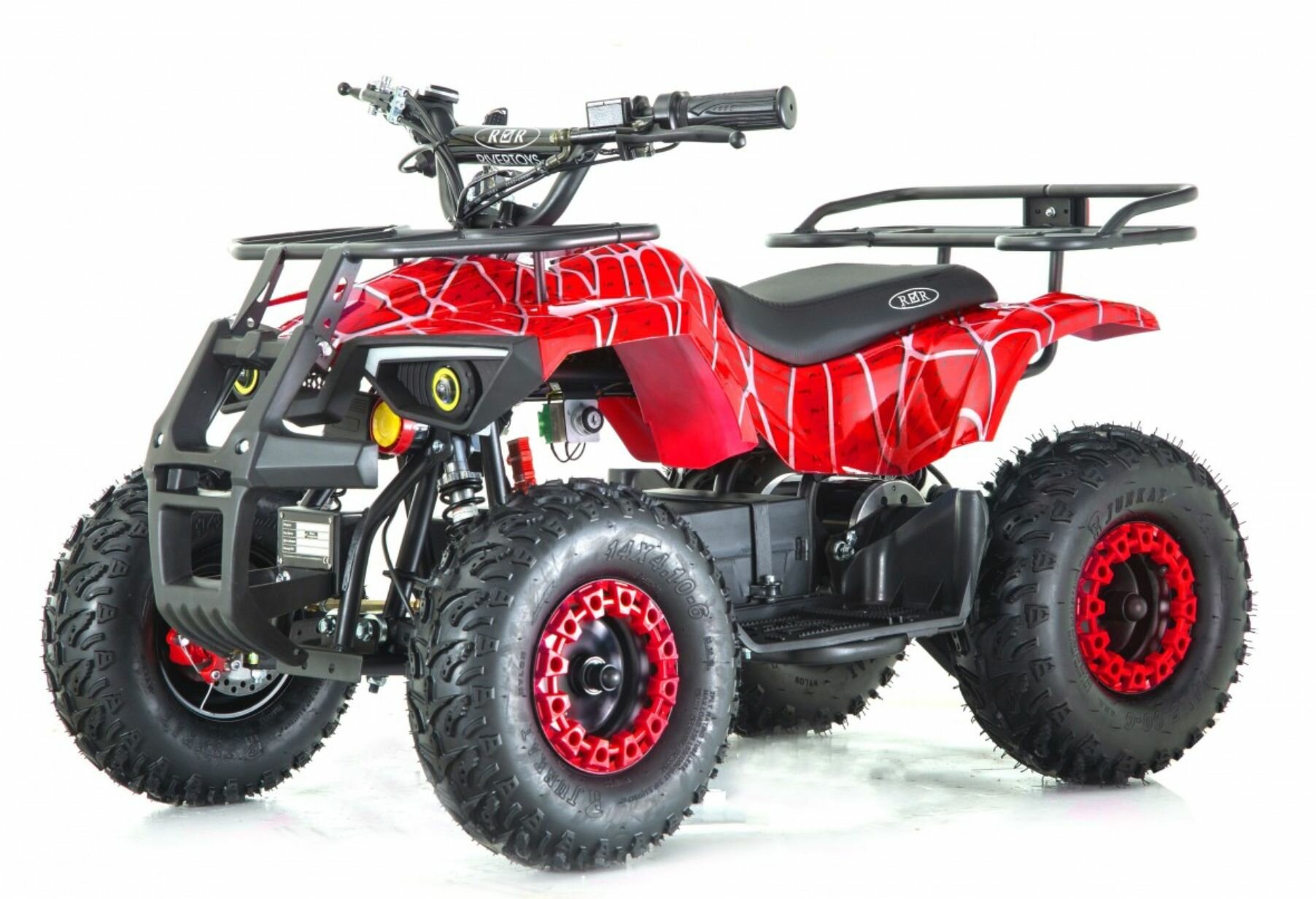 Детский электроквадроцикл RiverToys TIKI LUX красный spider