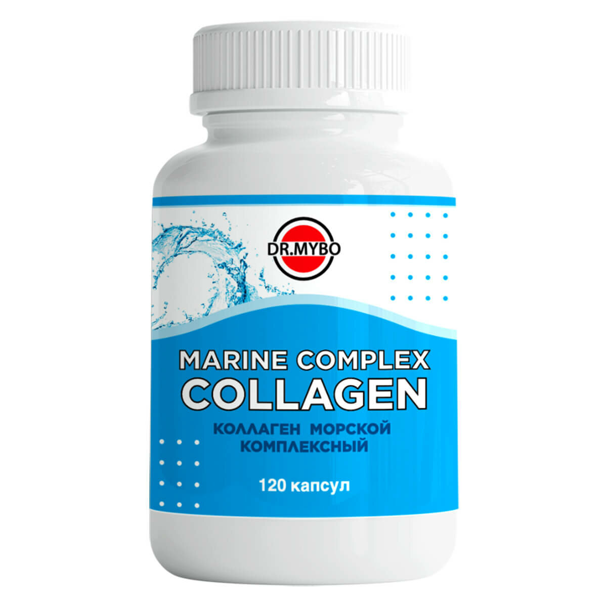 Морской коллаген+Витамин С, 120 капсул, Dr. Mybo