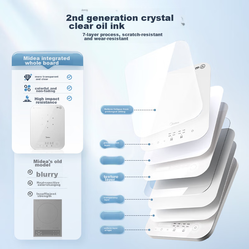 Midea Induction Cooker Ceramic Cooktop, Home Use 2200W High Power, Constant Even Heating, Electromagnetic Stove for Hot Pot And Stir-Frying, Timer Function, Trade-In for Old Appliances, C22-MICCA902