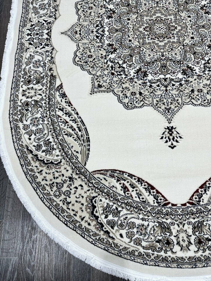 Ковер, Овал, Бежевый, Коричневый, Серый, Золотистый, Классический, Персидский, на пол, в гостиную, спальню, в ассортименте (200 см. на 300 см.)