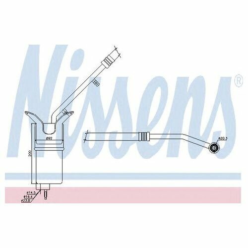 Осушитель кондиционера Nissens 95330 для Ford Mondeo III; Jaguar X-Type