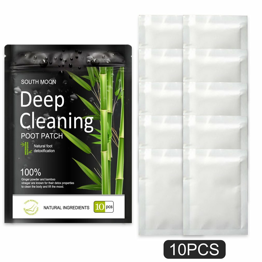 10 шт. Пластыри для ног Детокс Травяные Пластыри Удаляют Примеси Бамбуковые Пластыри для ног