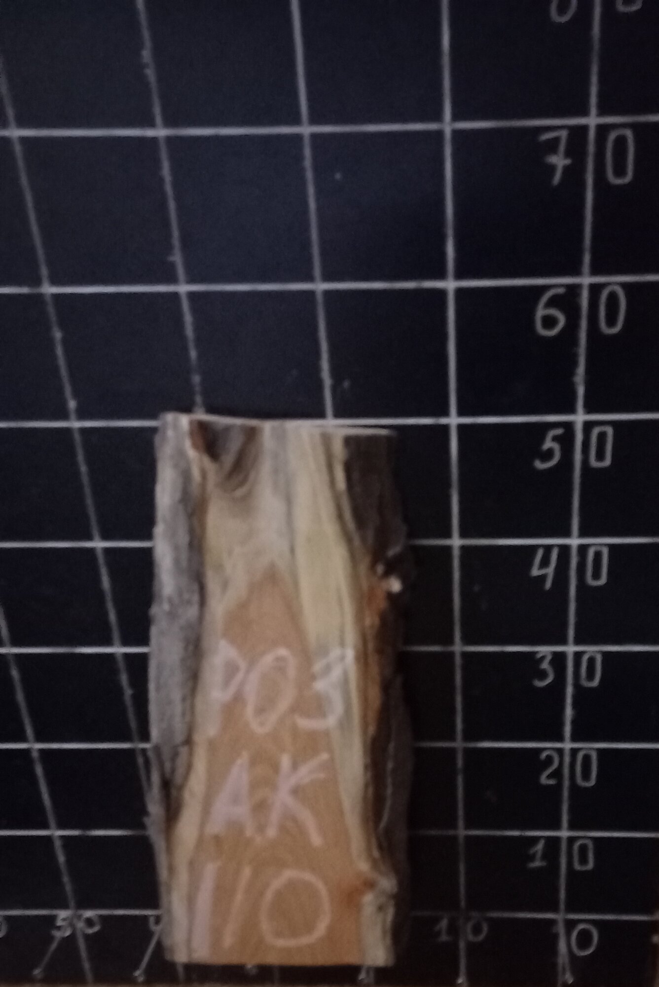 Слэб из массива дерева акация розовая №110, 2,5*15*45 см, ДОКЛЕС