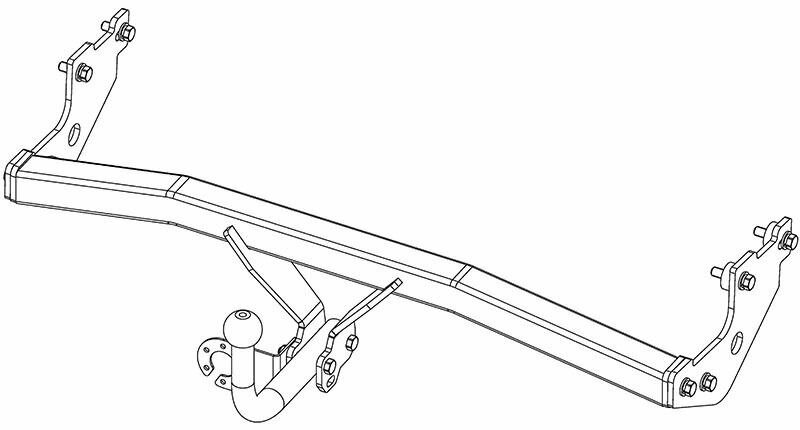 Фаркоп Avtos на HYUNDAI GETZ (2005-2011)(паспорт и сертификат в комплекте)(без электрики)HY 16 (90x20x16)