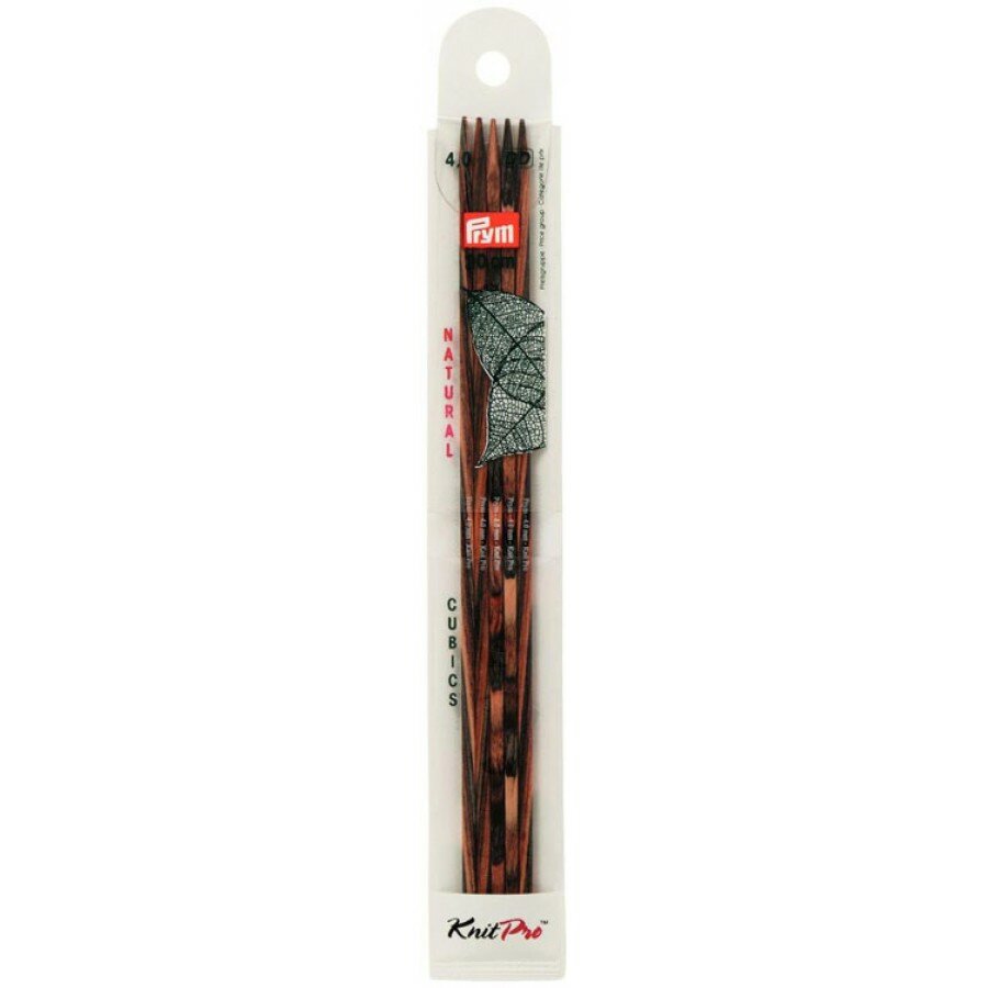 * Спицы чулочные CUBICS NATURAL 4мм/20см, Prym, 224144
