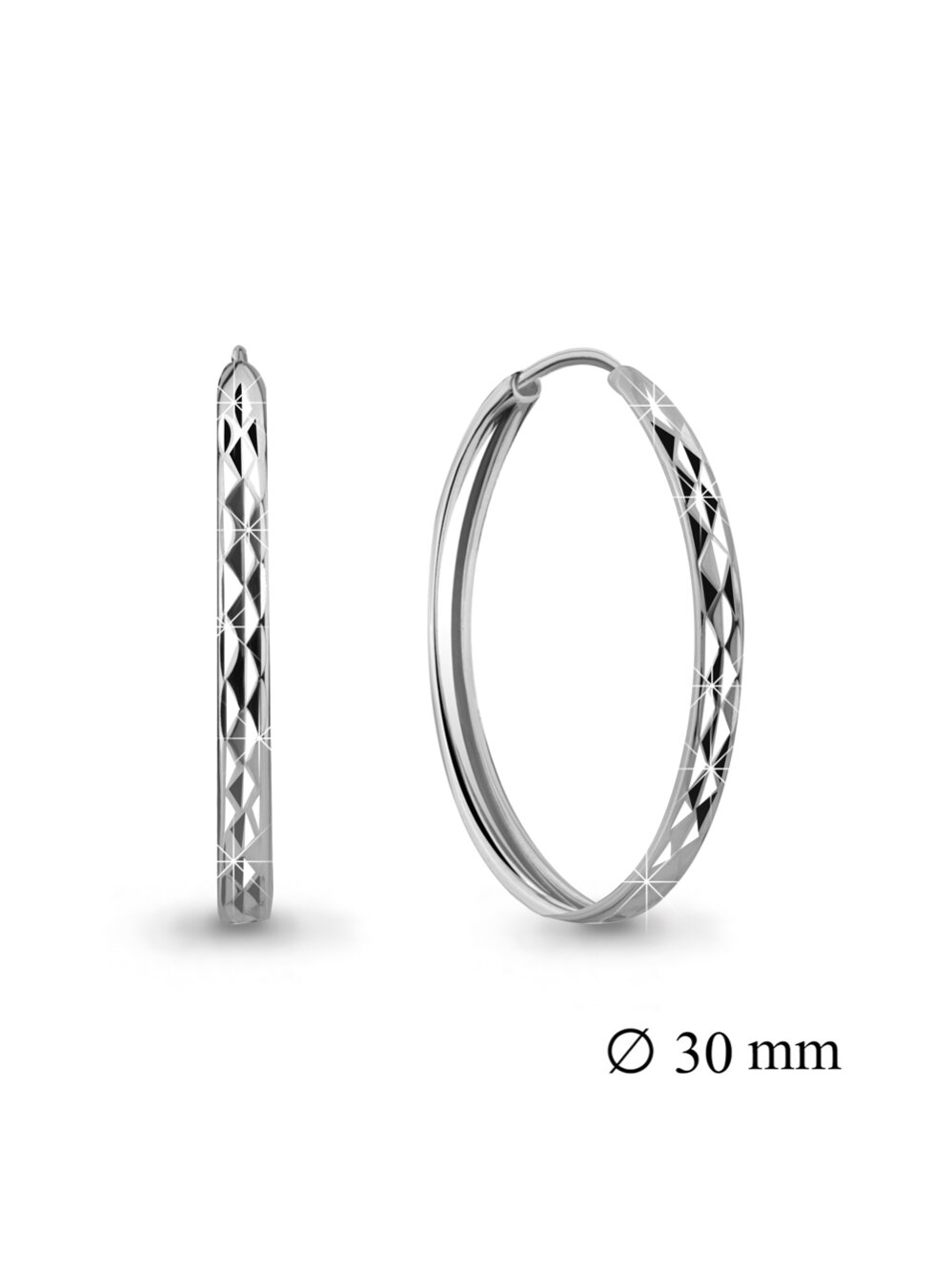 Серьги конго, серебро, 925 проба