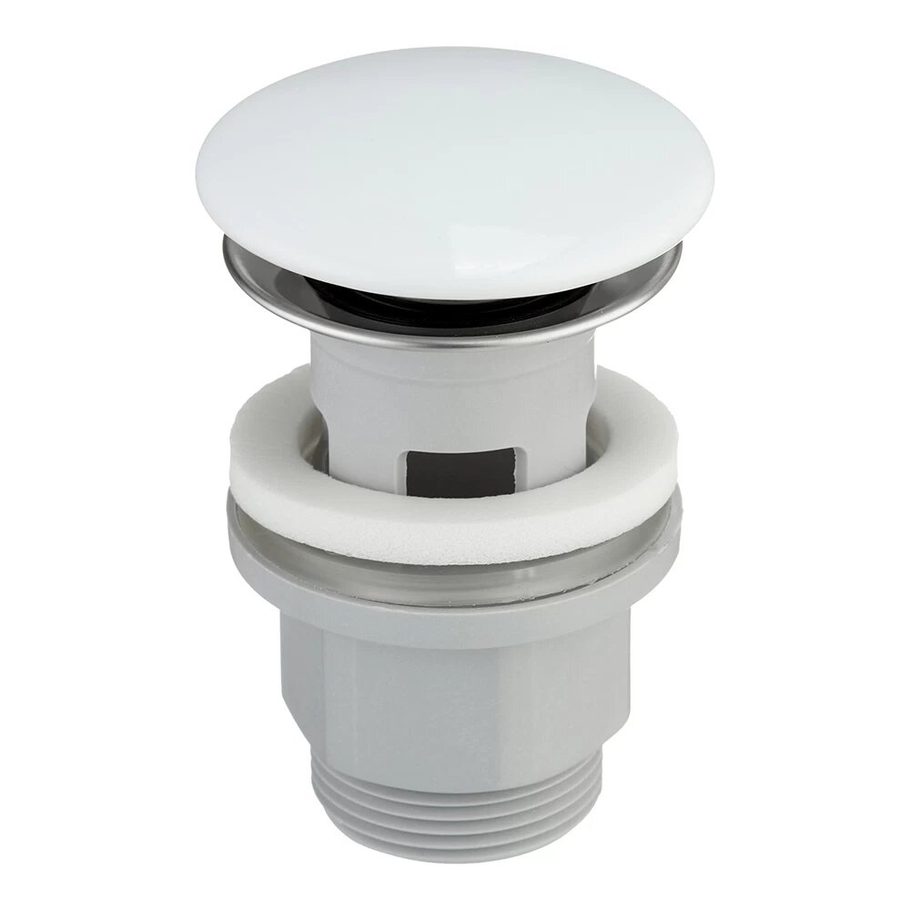 Донный клапан AM.PM клик-клак 1 1/4 с переливом белый (F0700P33)