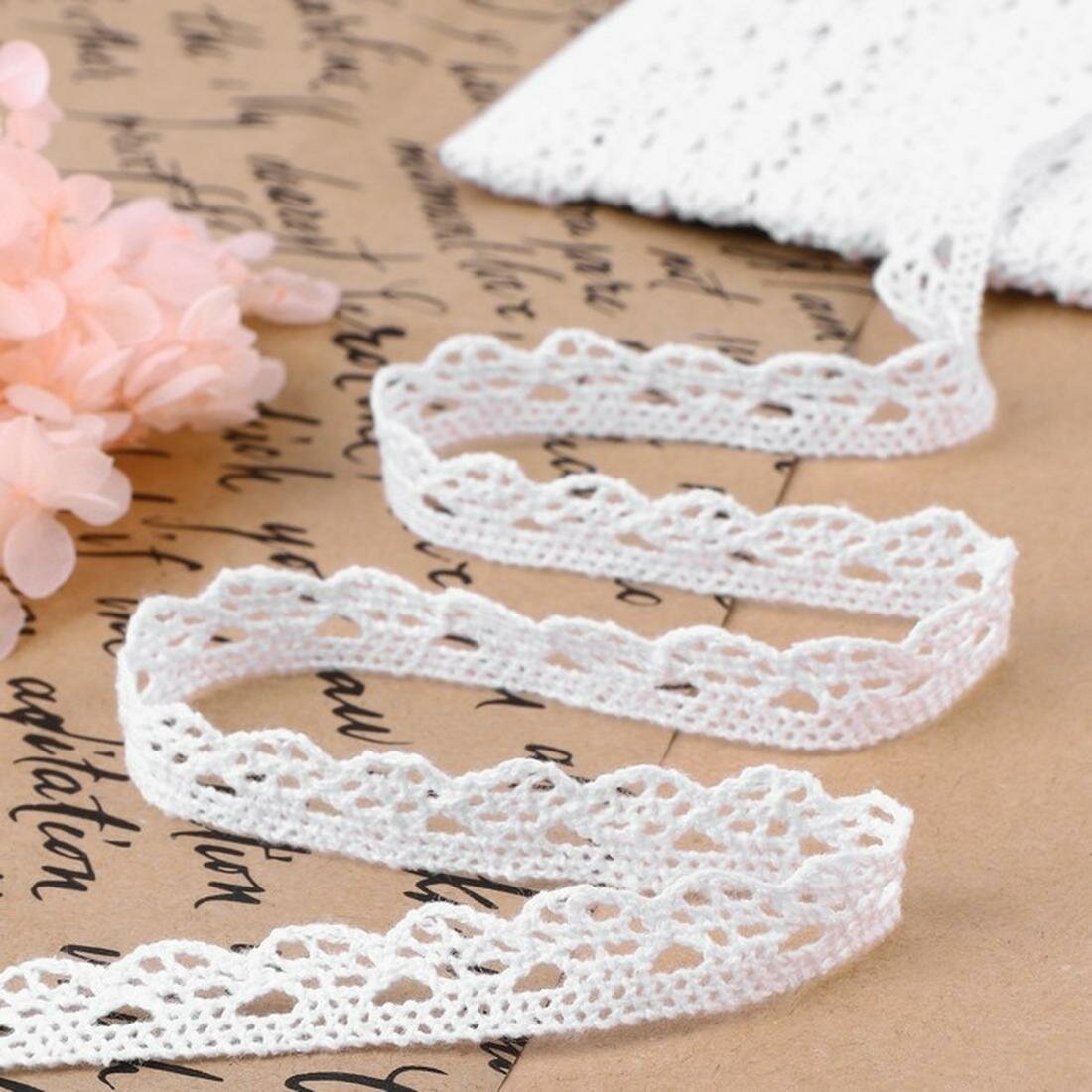 Кружево вязаное Арт Узор, 10 мм × 15 ± 1 м, цвет кипенно-белый