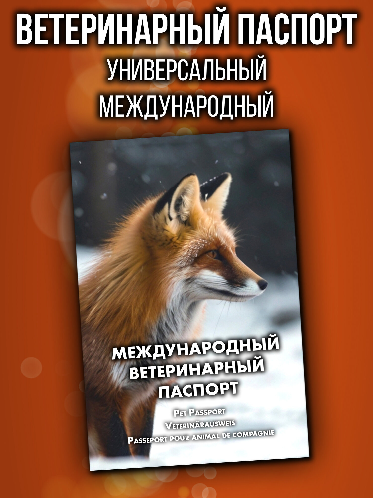 Ветеринарный паспорт для кошек, собак и любых других домашних животных, международный