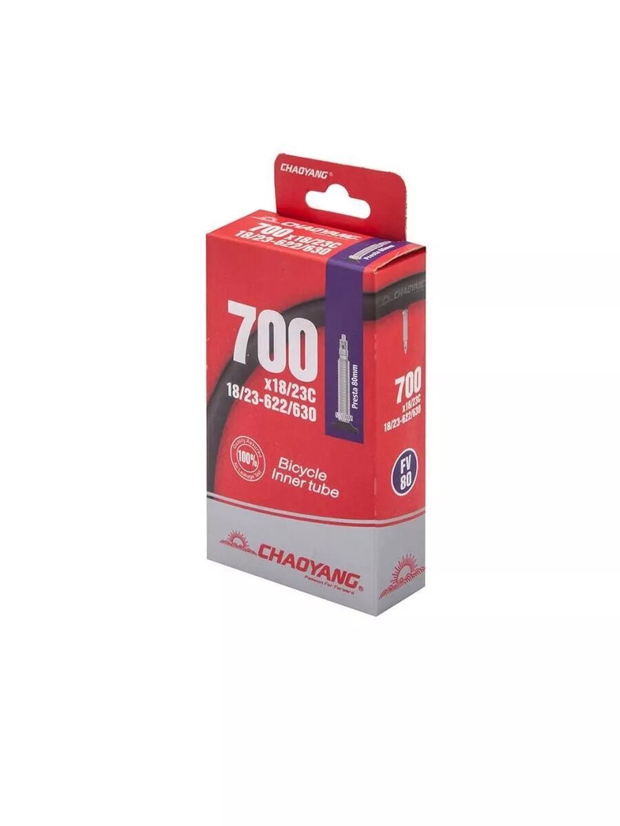 Камера велосипедная Chaoyang FV, для шоссейных и циклокроссовых велосипедов, чёрн.