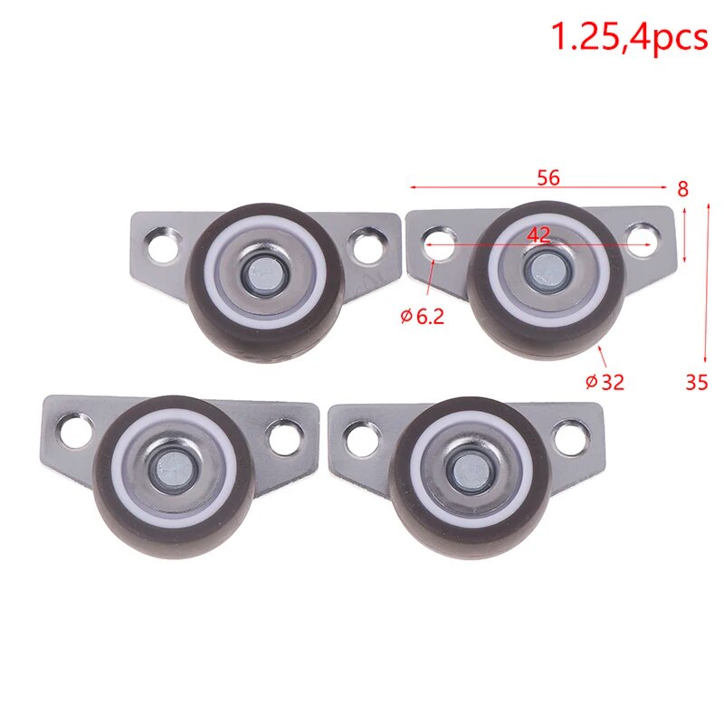 Мебельные ролики HUXUAN A4, 1.25, 4 шт.