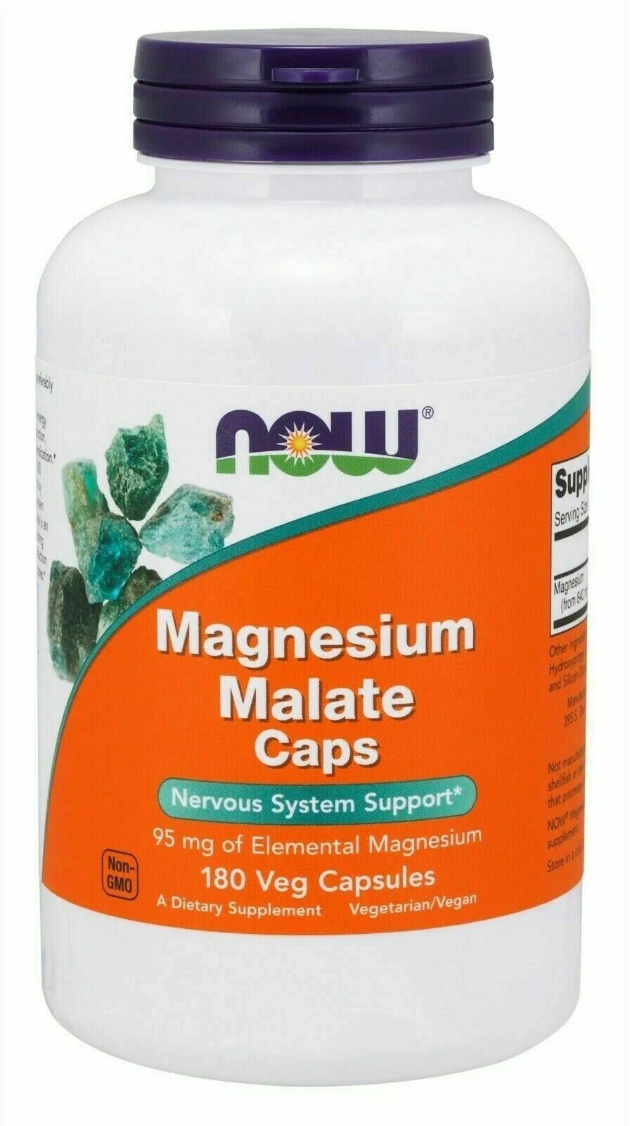 NOW Magnesium Malate Caps, 180 капсул - Мощная формула магния для восстановления