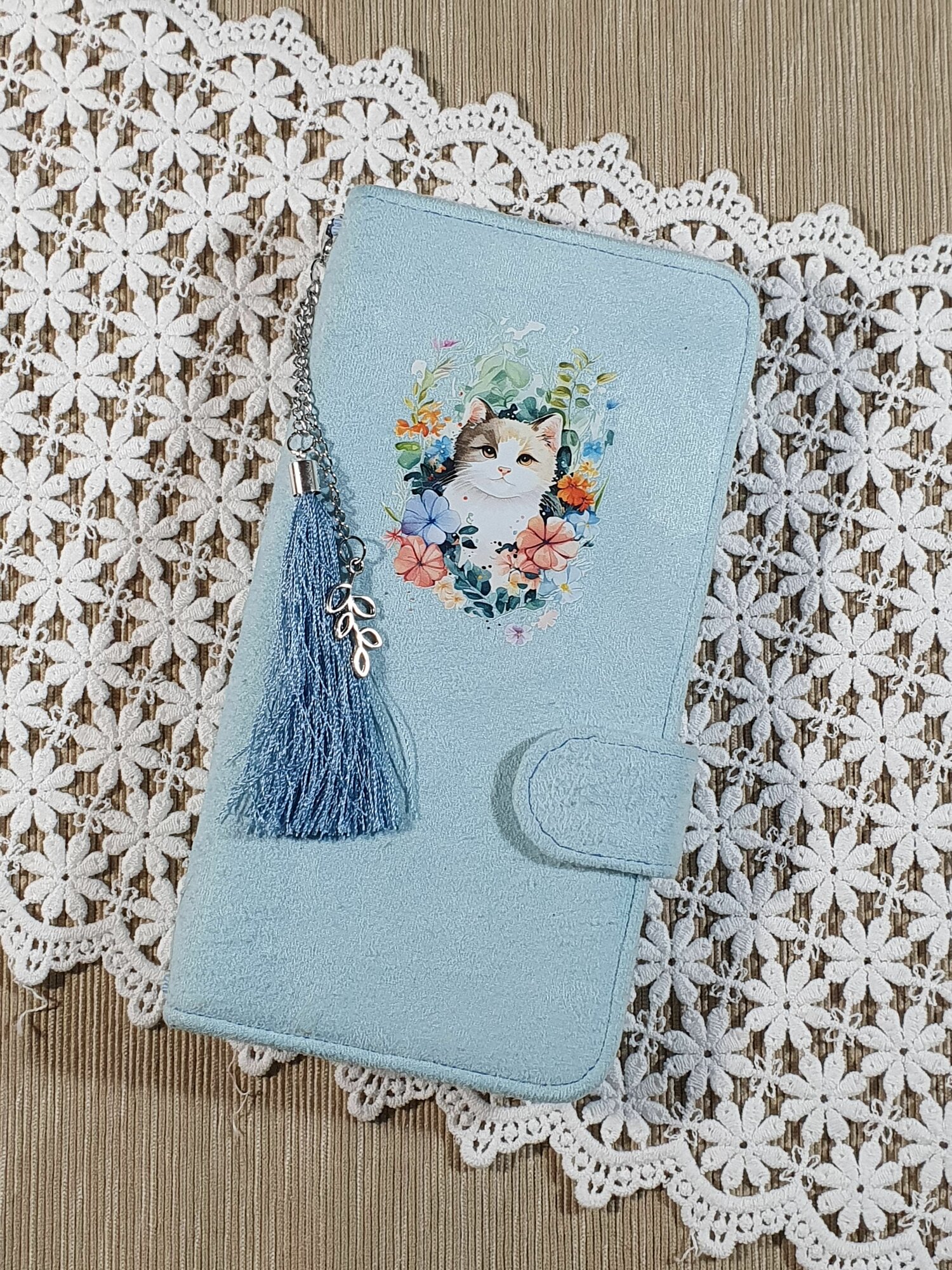 Блокнот мидори мини "Котики" сиреневый